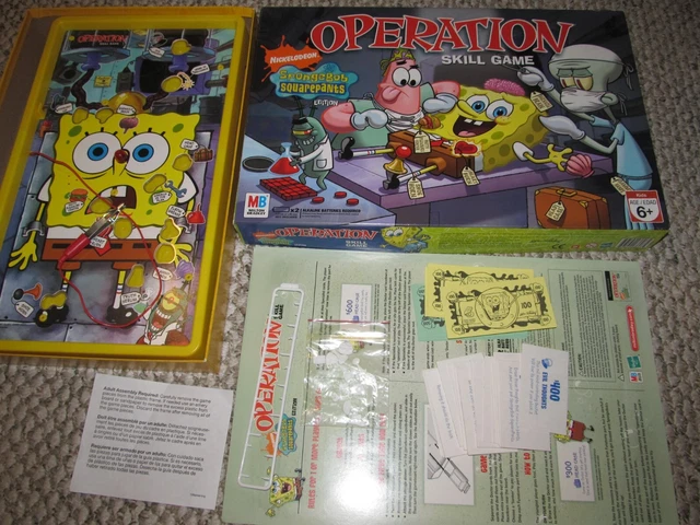 NICKELODEON SPONGEBOB SQUAREPANTS Operation Board Game Milton Bradley ...