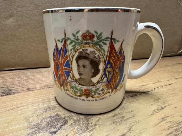 ALFRED MEAKIN 1953 Coronation Of Queen Elizabeth II Mug With Liverpool ...