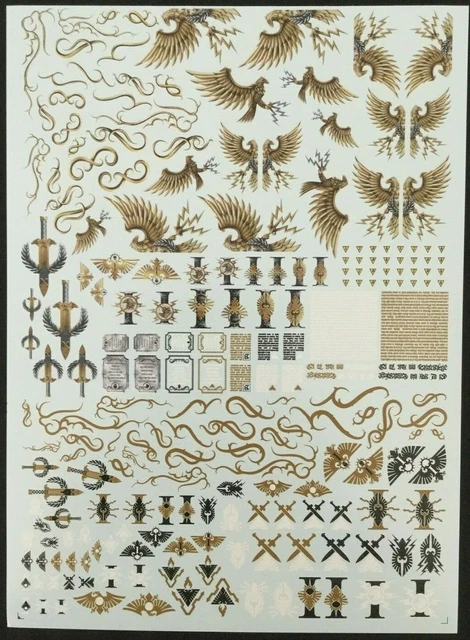 ADEPTUS CUSTODES SPACE marine Transfer sheet Decals Horus Heresy ...