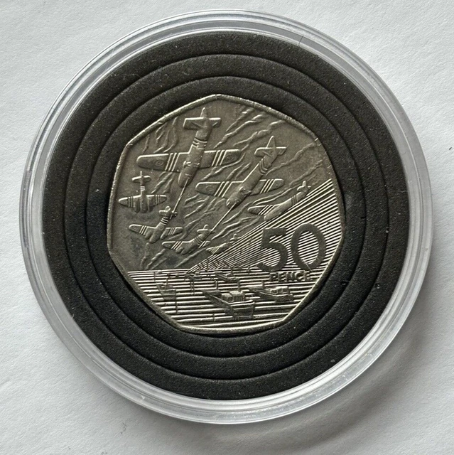 WW2 D-DAY NORMANDY Landings Commemorative 50p Coin 1994 + Protective ...