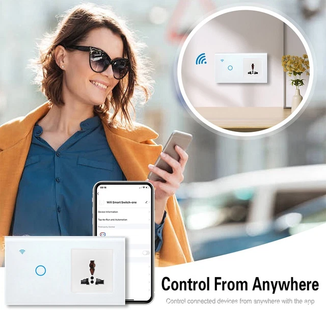 INTERRUPTEUR PRISE MURALE Intelligent Facile ?? Utiliser pour Tuya Contr?le Mul EUR 33,42 ...