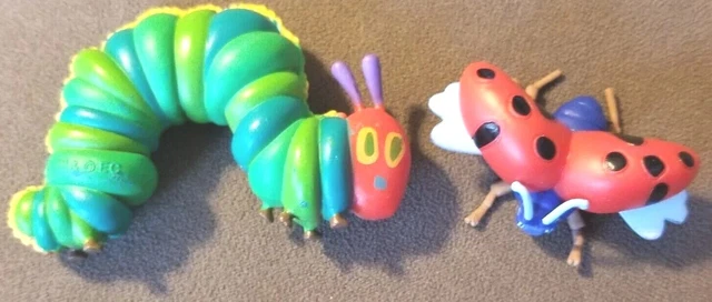 ERIC CARLE THE Very Hungry Caterpillar & The Grouchy Ladybug PVC Bugs ...