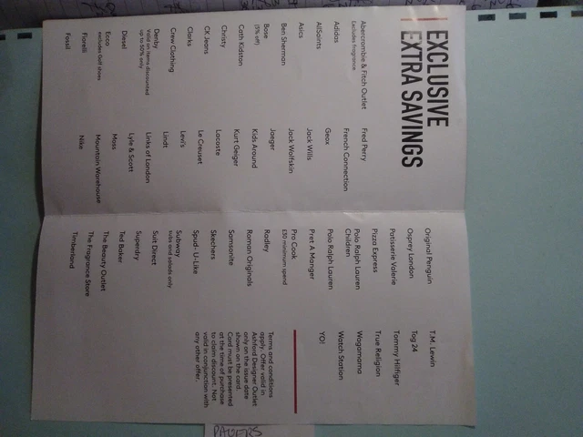 ASHFORD DESIGNER OUTLET Privilege Club Guide 2019 £5.45 - PicClick UK