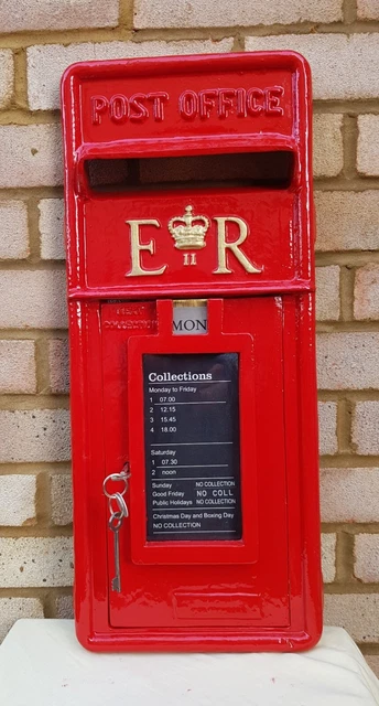 POST OFFICE ROYAL Mail GPO Genuine ER11 Post Box 1980s Cast Iron Front ...