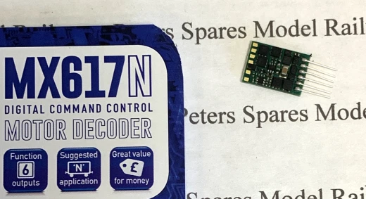 ZIMO MX617N MINI DCC 6 Pin Direct Decoder 13x9x2.5mm 1.5A Peak 6 Func £ ...