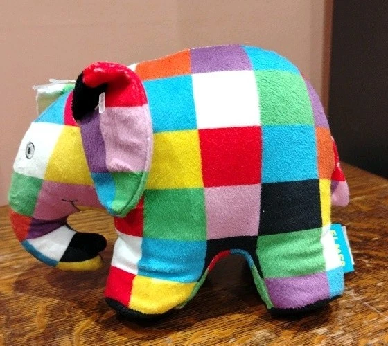 RAINBOW DESIGNS 2001 - Elmer The Patchwork Elephant 7" Soft Plush Toy ...