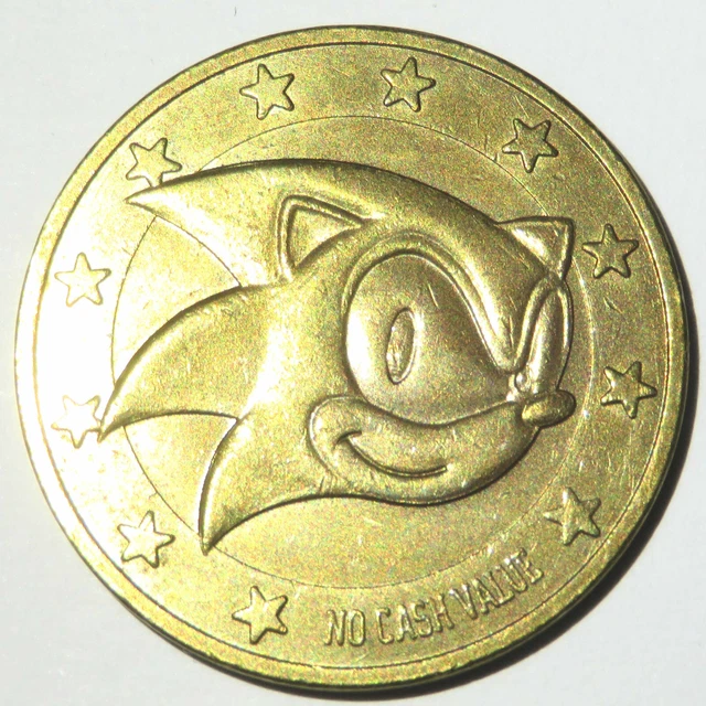 1990S SYDNEY SEGA WORLD SONIC THE HEDGEHOG ARCADE COIN TOKEN AMUSEMENT ...