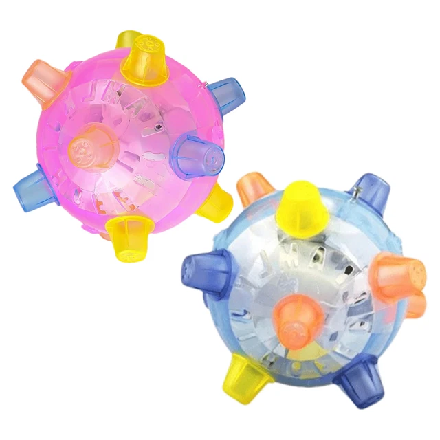 DOGS CATS PET Jumping Activation LED Light Up Ball Interactive Toy for ...