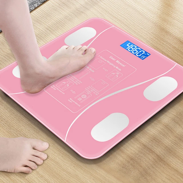 WEIGHING SCALES BLUETOOTH-COMPATIBLE Body Electronic Weight Scale (Pink ...
