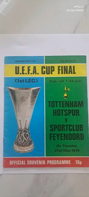 UEFA CUP FINAL Football Programme Collection Spurs, PSV, Club Brugge ...