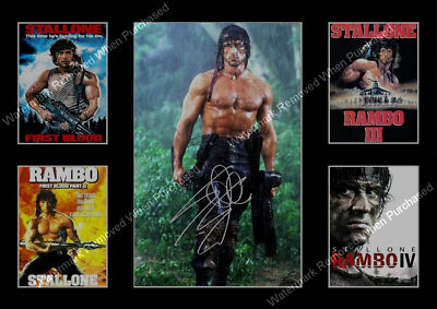 RAMBO SERIES SIGNED Sylvester Stallone Memorabilia Photo A4 Print £7.98 ...
