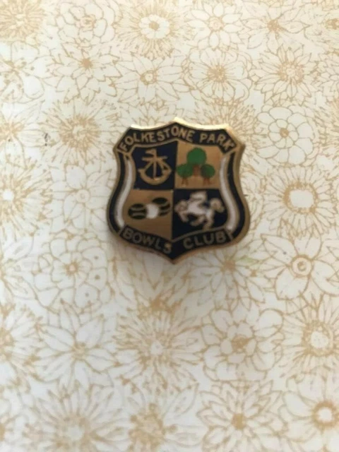 BOWLING CLUB PIN badge. Folkestone Park Bowls Club. £1.95 - PicClick UK