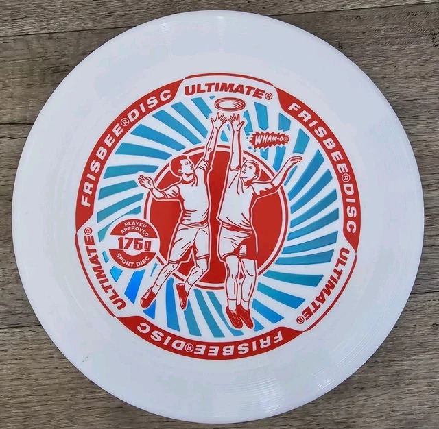 WHAM-O FRISBEE ULTIMATE Sports Disc 10.5" 175g Red White & Blue Foil ...