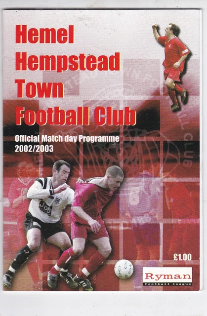 HEMEL HEMPSTEAD TOWN V Barton Rovers Isthmian League 17/12/2002 £2.00 ...