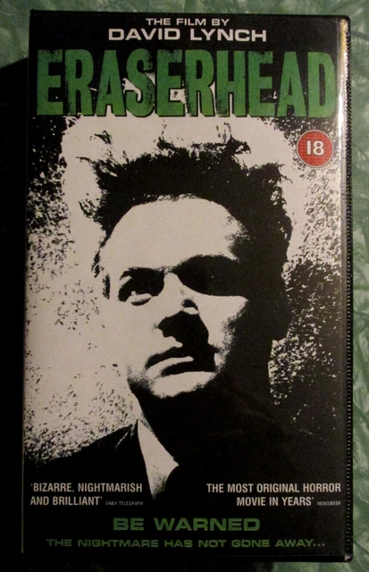 ERASERHEAD VHS HORROR Custom Tape (David Lynch, art house, B, Cult ...