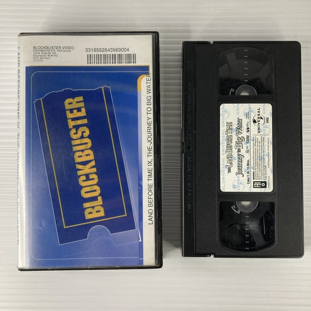 BLOCKBUSTER VIDEO VHS Rental Clamshell Land Before Time IX Journey to ...