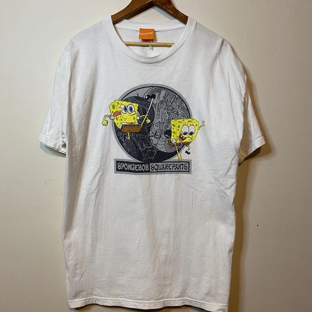 VINTAGE NICKELODEON SPONGEBOB Squarepants Karate 2003 Cartoon T Shirt ...