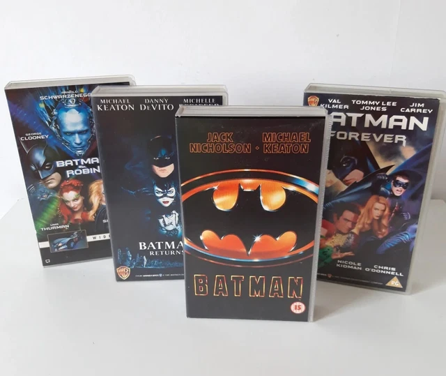 BATMAN VHS COLLECTION 4 x Movie Bundle Batman Returns Forever Batman ...