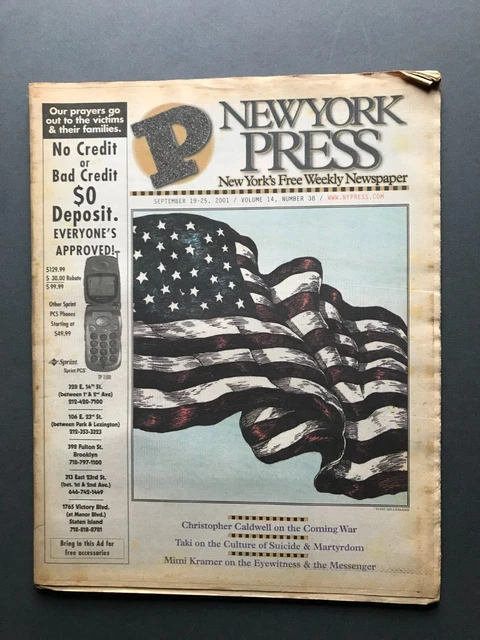 NEW YORK PRESS September 2001 Newspaper World Trade Center Terrorist ...