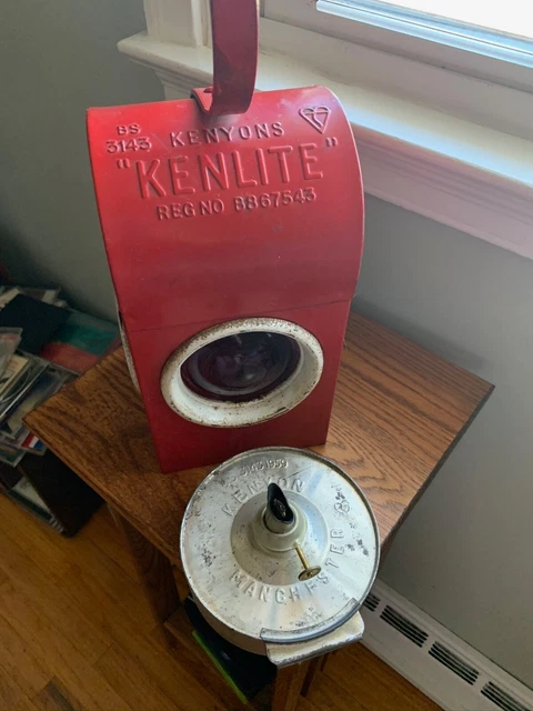 VINTAGE RED KENYON "Kenlite" Railroad Kerosene Lamp Lantern Made In ...