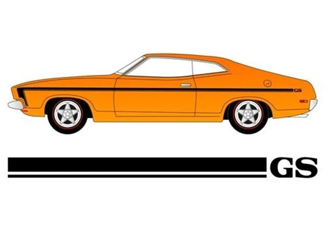 FORD FALCON XB GS Coupe Decal Stripe Kit - Black EUR 131,84 - PicClick FR