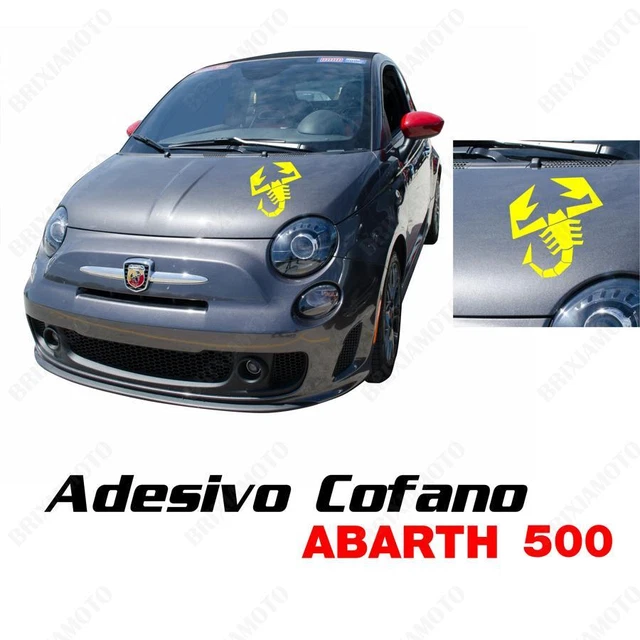 ADESIVO COFANO LOGO Abarth Scorpione Racing Per Fiat Punto 500 Giallo ...