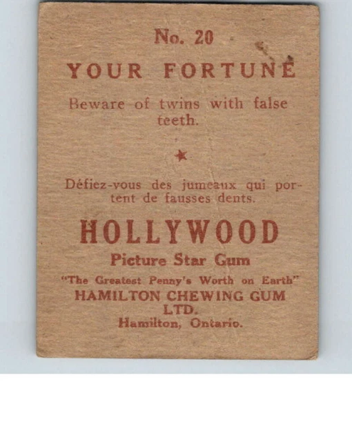 1933 HOLLYWOOD PICTURE Star Gum V289 #20 Polly Moran V78483 $34.99 ...