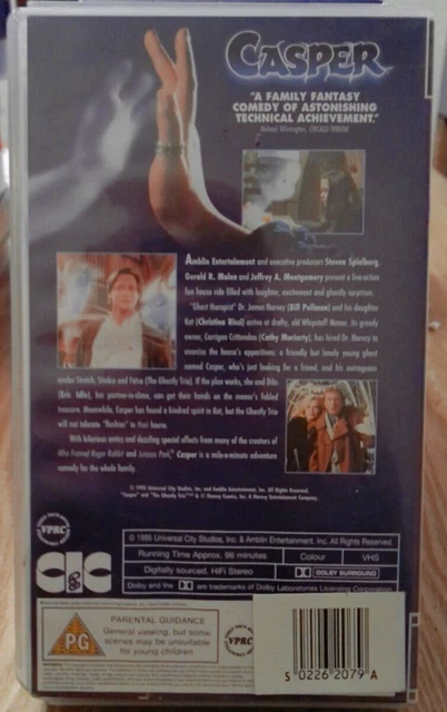 CASPER - 1995 VHS - Classic 90s Movies £4.50 - PicClick UK