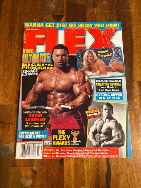 FLEX BODYBUILDING MUSCLE magazine MANDY BLANK/Arnold Schwarzenegger ...