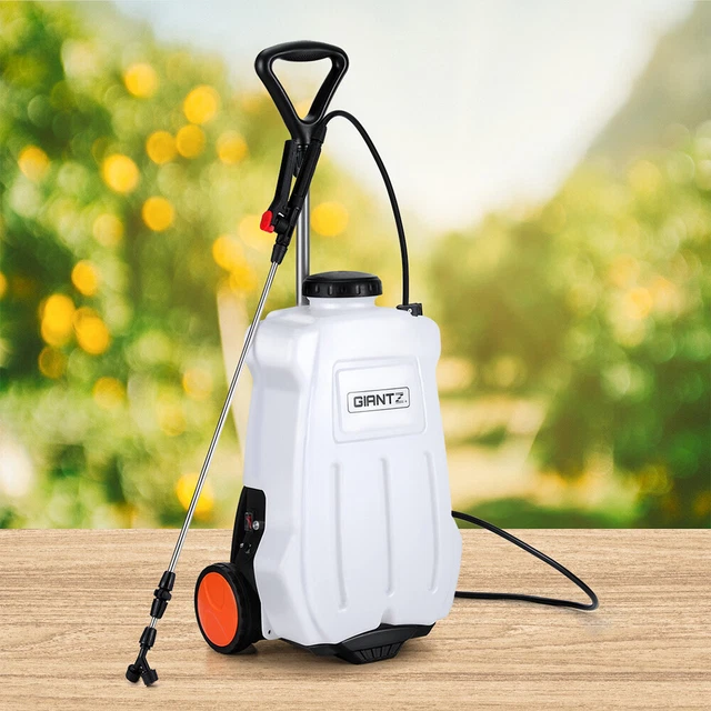 WEED SPRAYER ELECTRIC 20L Backpack Trolley wheeled around 4 nozzles ...
