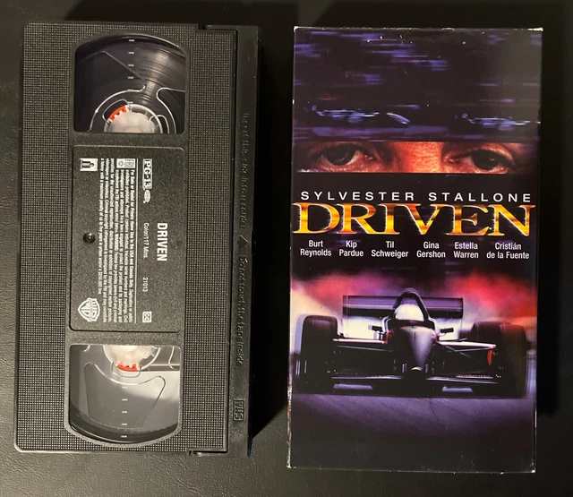 DRIVEN VHS TAPE Movie 2001 Burt Reynolds Stallone- Very Good Condition ...