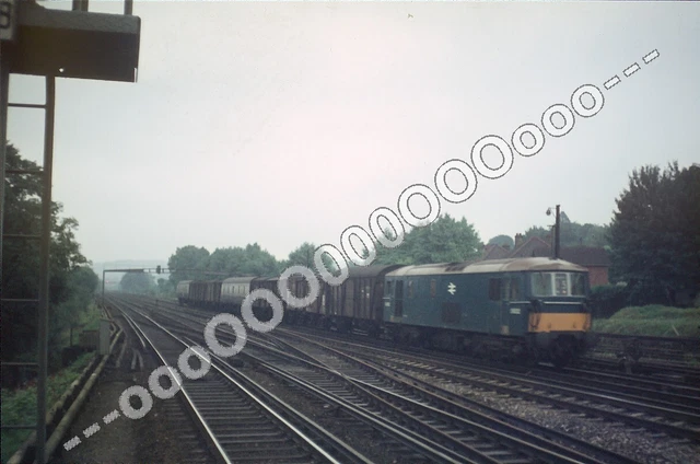 35MMORIGINAL COLOUR SLIDE OF BLUE LIVERY CLASS 73 AT PURLEY IN SUMMER ...