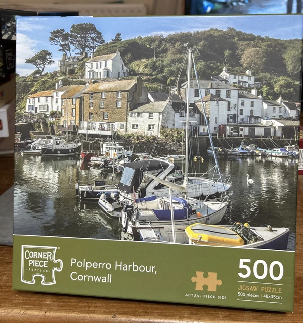 NEW POLPERRO HARBOUR, Cornwall Jigsaw 500 Piece Corner Piece Jigsaw ...