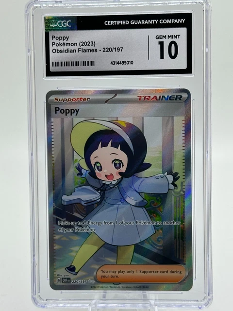 POPPY TRAINER POKEMON 2023 Obsidian Flames 220/197 Secret Ultra Rare ...