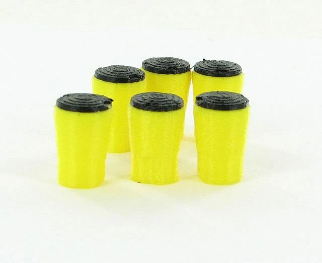 3D TO SCALE 1 50 Scale Crash Absorption Barrels 6 Pack Yellow Bn 3d-to-scale-1-50-scale-crash-absorption-barrels-6-pack-yellow-bn