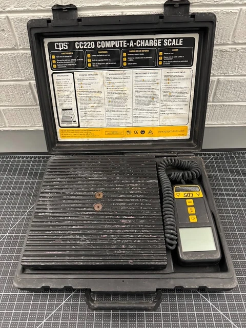 BÁSCULA DE CARGA de refrigerante CPS CC220 Compute-A-Charge 220 lb EUR ...