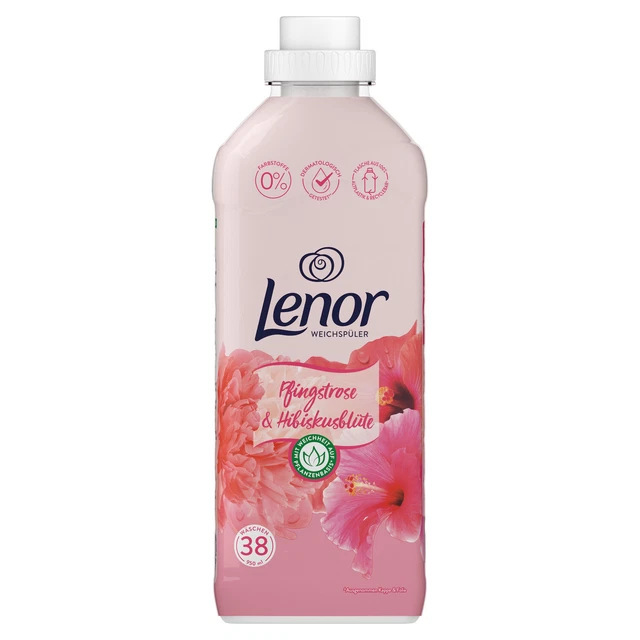 LENOR WEICHSPÜLER PFINGSTROSE & Hibiskusblüte Flasche - 950ML - 38WL EUR 5,53 - PicClick DE