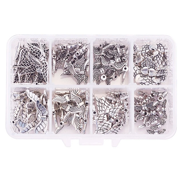 1 BOX JEWELRY Making Pedant Bracelet Necklace DIY Charms Angel Wing ...