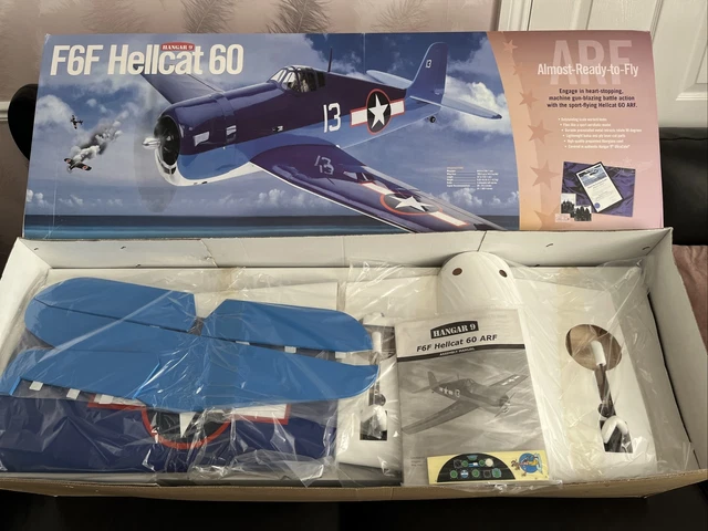 RC HANGER 9 HELLCAT 60 Hobby Radio Control Airplane With Box Very Rare ...