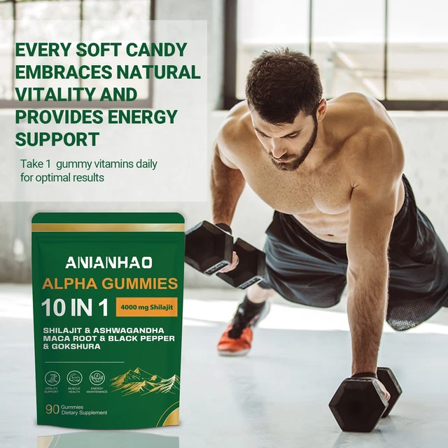 ENERGY & VITALITY Gummies |10-in-1 with 4000mg Shilajit, Tong Ali ...