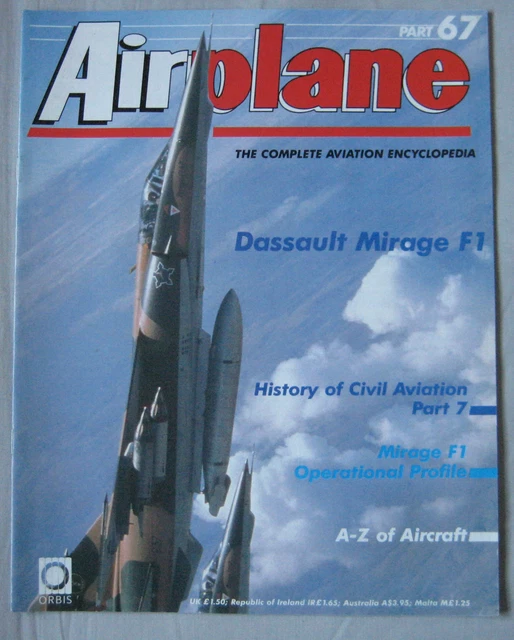 AIRPLANE ORBIS MAGAZINE Issue 67 Dassault Mirage F1 cutaway drawing ...