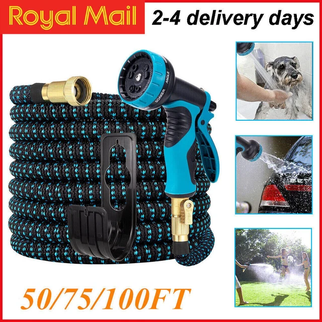 HEAVY DUTY FLEXIBLE Expandable Garden Stretch Water Hose Pipe 10 Gears ...