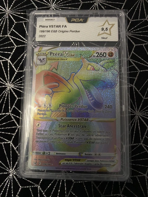 CARTE POKÉMON PTERA VSTAR FA RAINBOW 199/196 EB11 NEUVE FR - PCA 9,5 ...