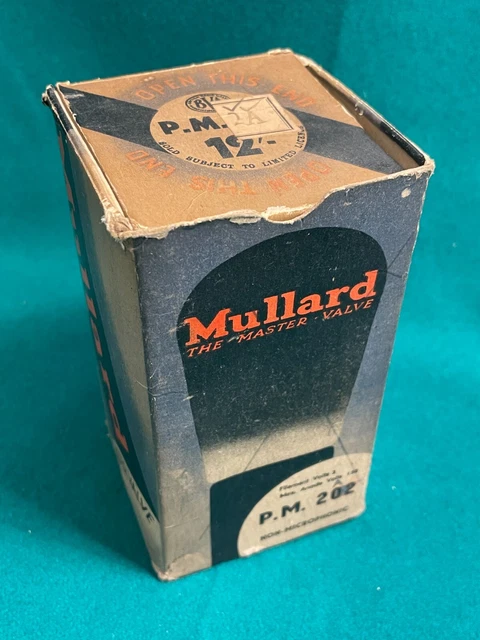 VINTAGE MULLARD PM2A Power Output Valve Tube, B4 Base, 2V Heater Tested ...