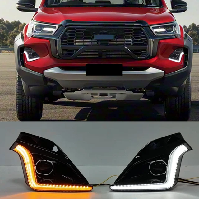 FOR TOYOTA HILUX GR 2023-24 25 2026 LED Daytime Running Light Fog Lamp ...