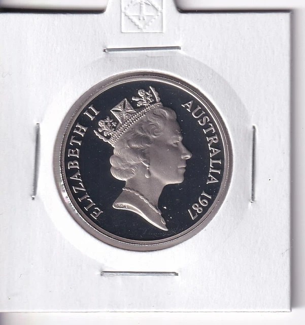 AUSTRALIAN PROOF: 1987 20 Cent Coin In 2X2 Holder: .. .. .. EUR 9,21 ...