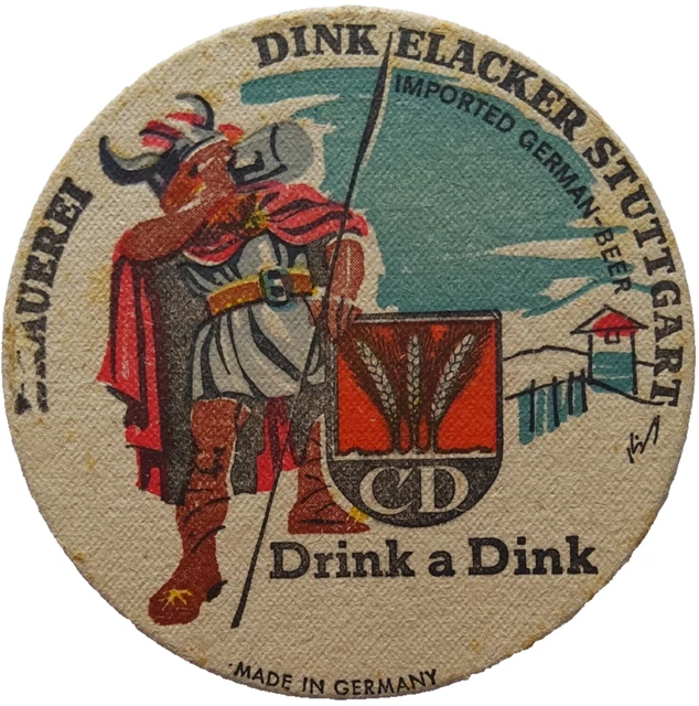 ALTER BIERDECKEL BRAUEREI DINKELACKER STUTTGART Bierfilze Sammlerstück ...