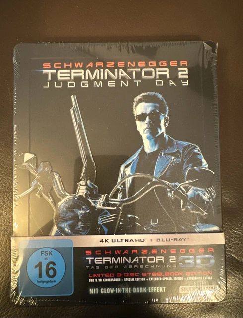 TERMINATOR 2-LIMITED STEELBOOK EDITION 4K UHD 3D ULTRA HD BLU-RAY N ovp ...