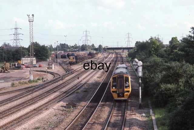35MM RAILWAY SLIDE- BR DMU Class 158. 158871 @ Alexandra Dock Junction ...
