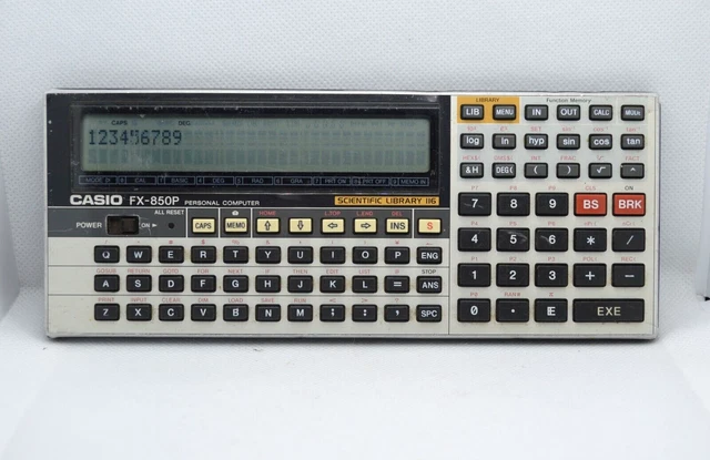 CASIO FX-850P PERSONAL Computer Calculator Scientific Library 116 £54. ...